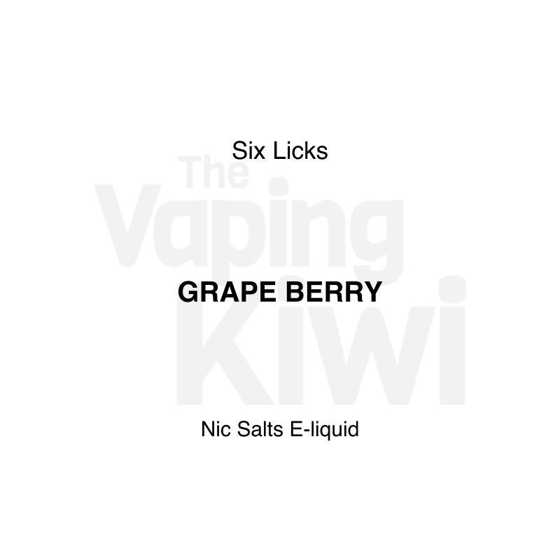 Grape Berry AKA Grappleberry • Six Licks • NIC SALTS - The Vaping Kiwi